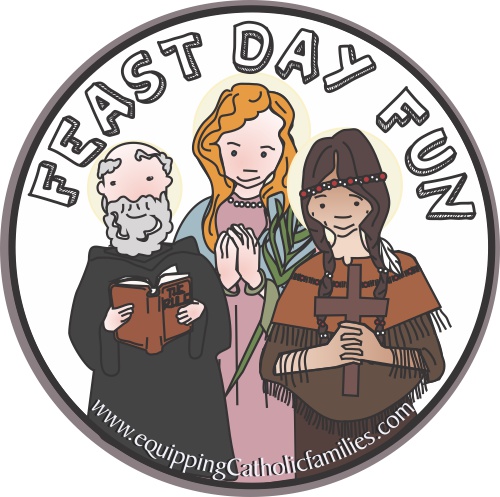 Feast Day Fun button - Equipping Catholic Families