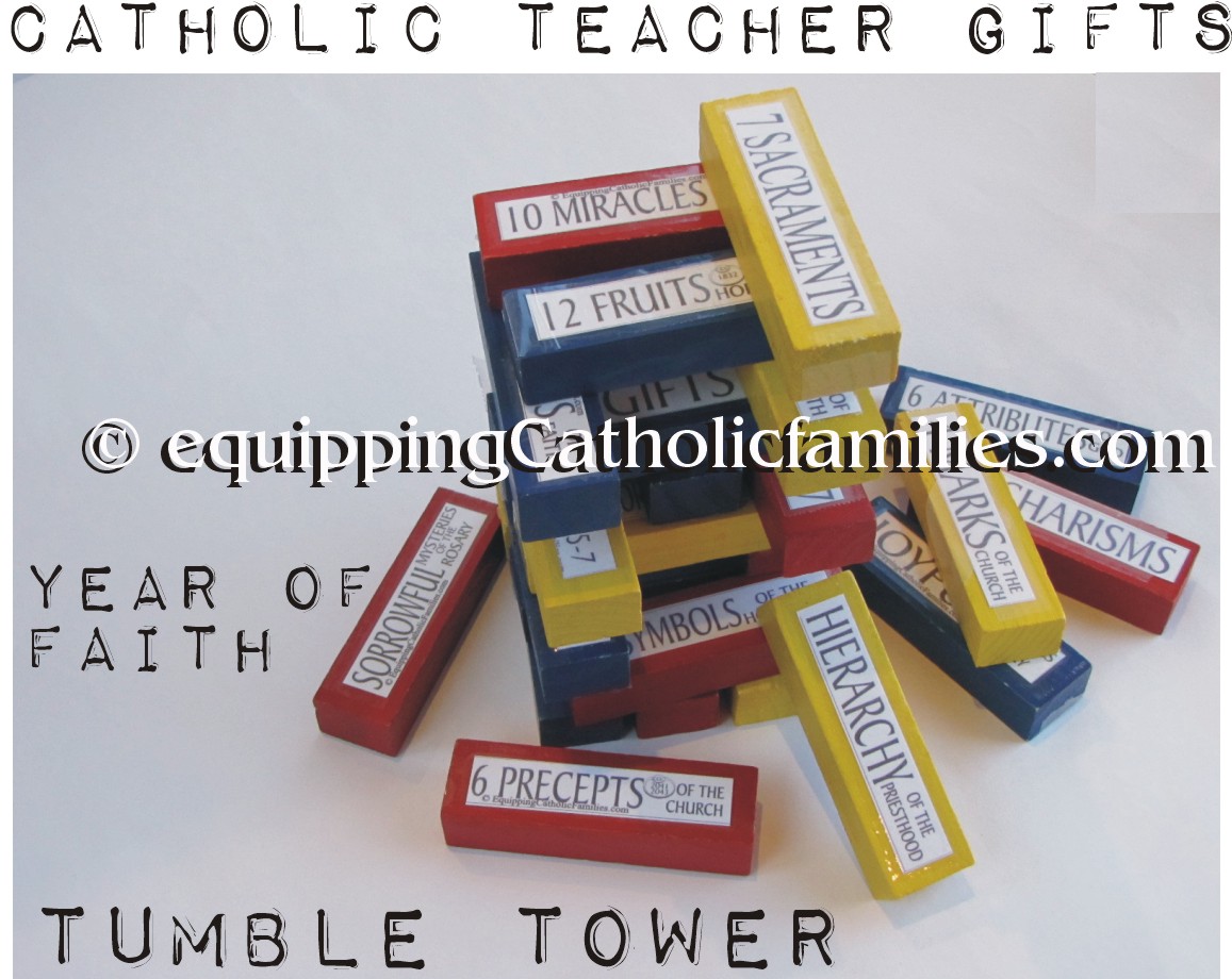 Year of Faith Tumble Tower - Equipping Catholic Families