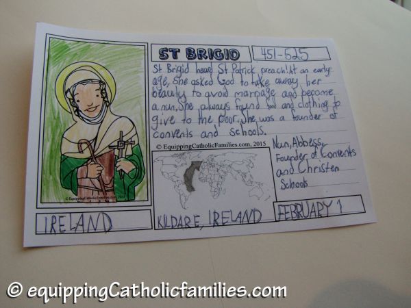 St Brigid Recipe Card - Equipping Catholic Families