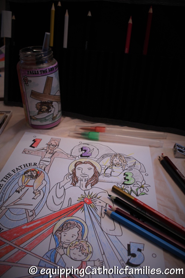 Divine Mercy Craft Kit Coloring! - Equipping Catholic Families