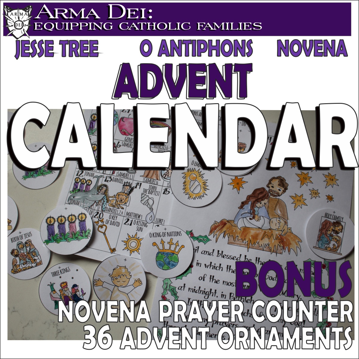 Brand NEW Advent Craft Kit: Jesse Tree, O Antiphons and Advent Calendar ...